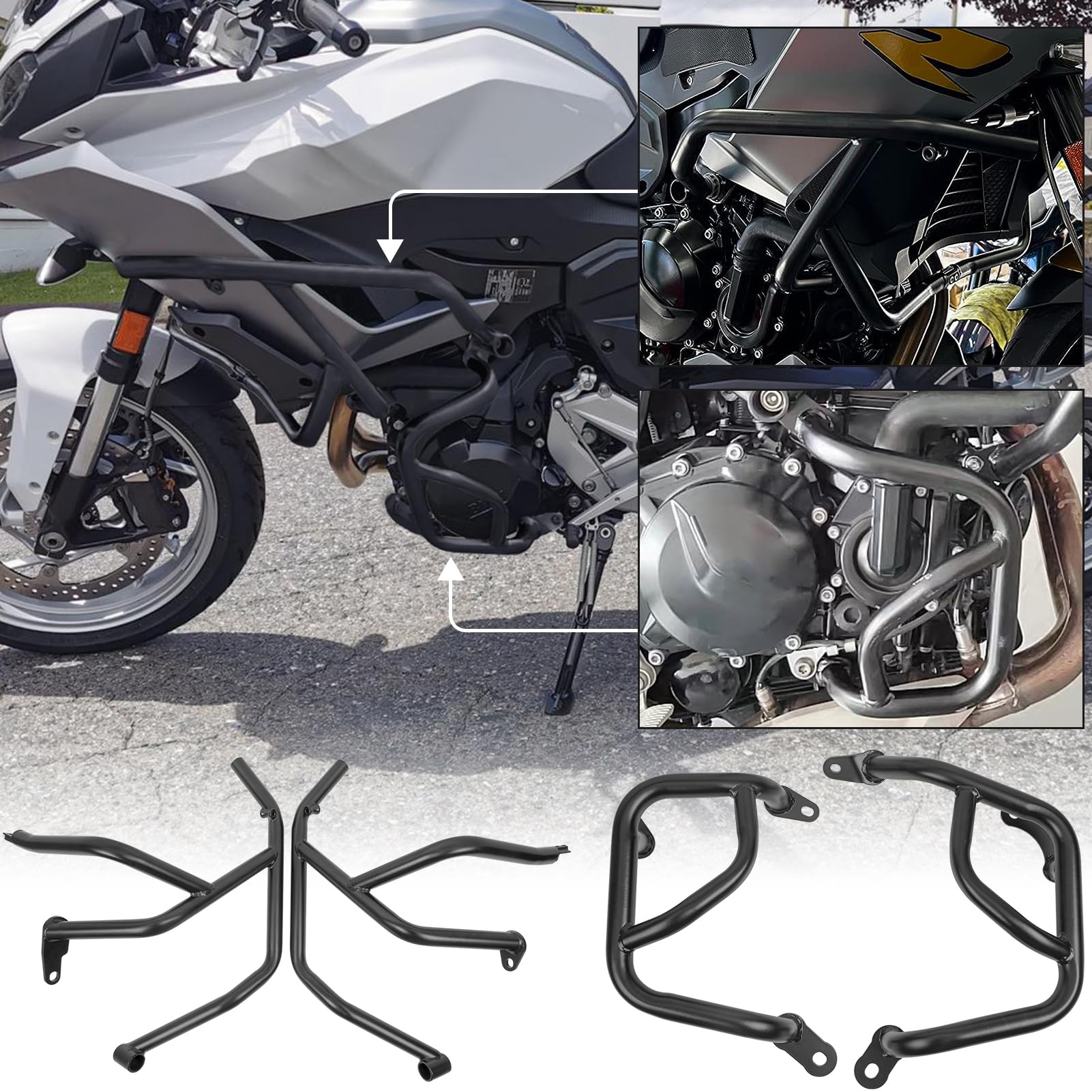 Mua Motorcycle Upper Lower Engine Guard Crash Bar Radiator Guard For B ...