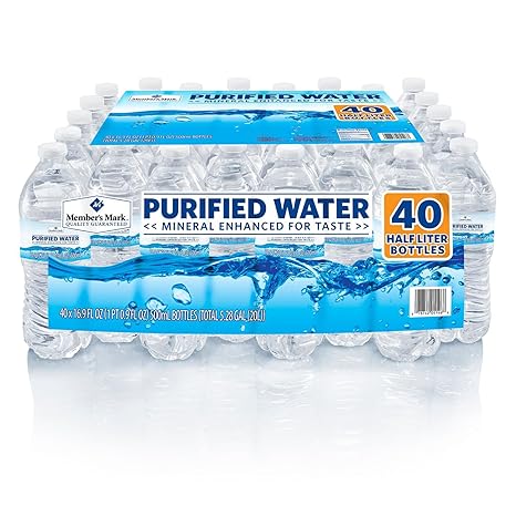 Member's Mark Purified Bottled Water (16.9 oz. bottles, 40 pk.) (pack ...