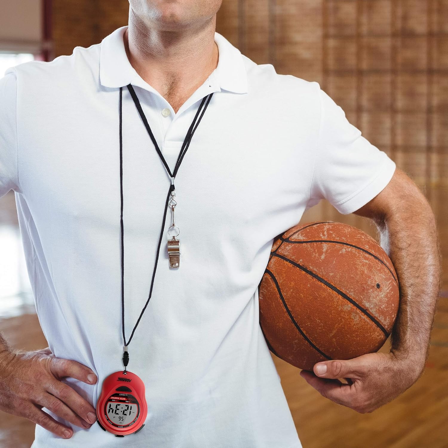 MARATHON ST083013RD Adanac Digital Glow Stopwatch Timer with Extra ...