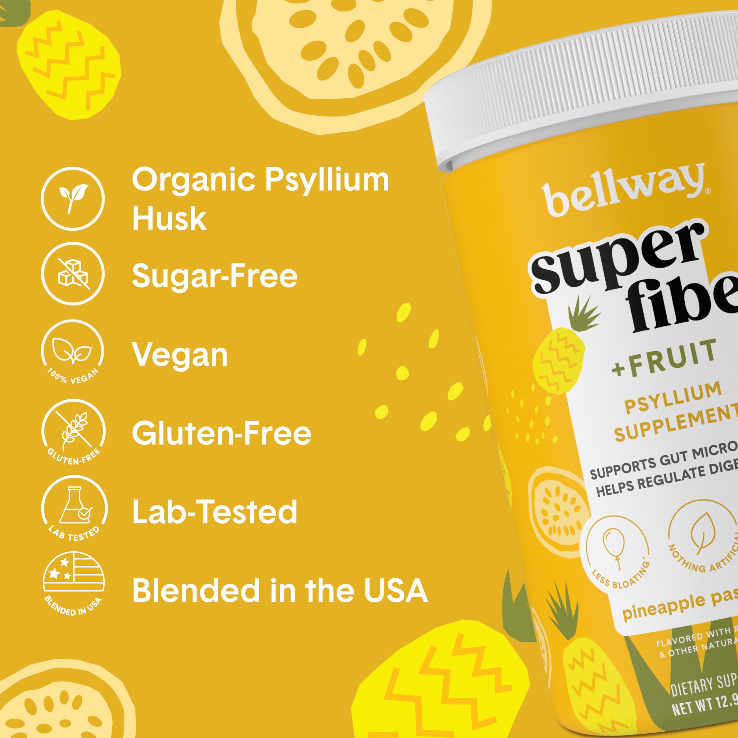 Mua Bellway Super Fiber Powder + Fruit, Sugar Free Organic Psyllium ...