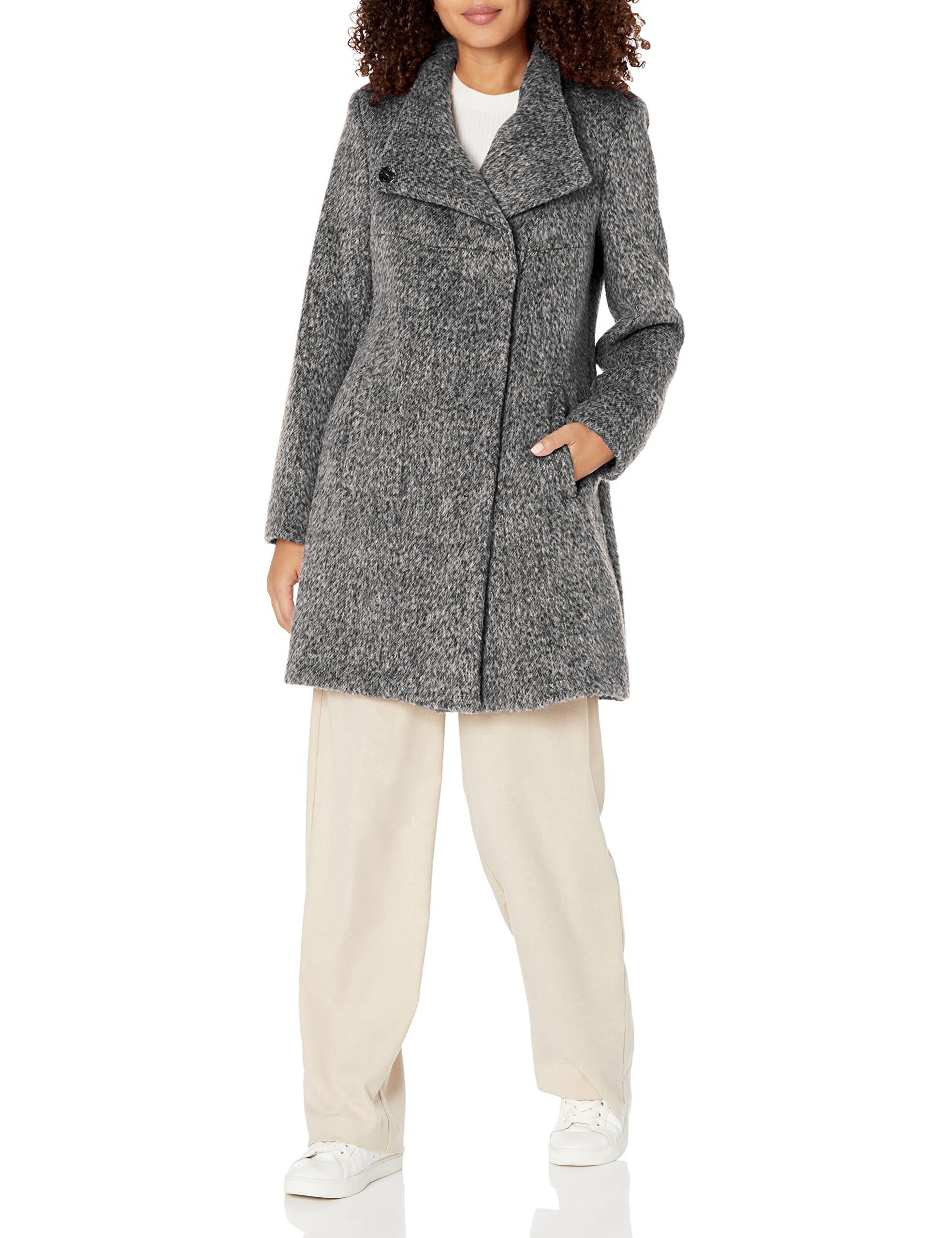 KENNETH COLE Women's Wool Coat, Asymmetrical Charcoal, Medium for sale ...