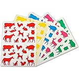 AGIPA Sachet de 48 planches de gommettes géométrique assorties (5136 U ...