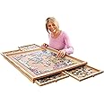 Amazon.com: Deluxe Jigsaw Puzzle Workspace Organizer with Drawers ...