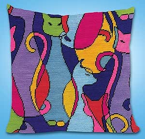 Amazon.com: Tobin Design Works Crafts Needlepoint Kit, 12"x12" Stitched ...