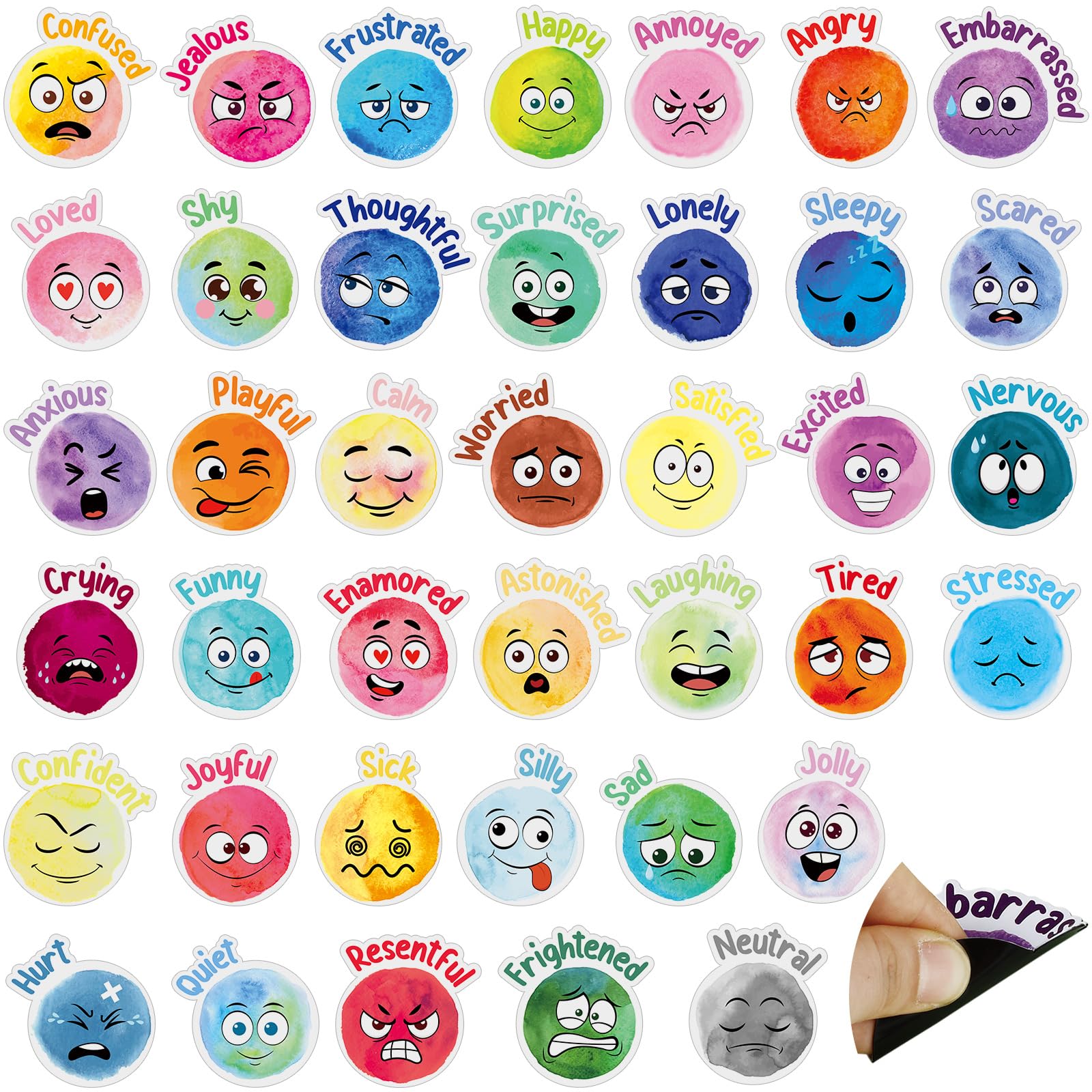 Mua 40 Pcs Feelings Refrigerator Magnets Funny Face Emotional Feelings ...