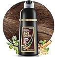 Amazon.com : Mihkiom Dark Brown Hair Dye Shampoo 3 in 1 for Women & Men, 100% Hair Color for ...