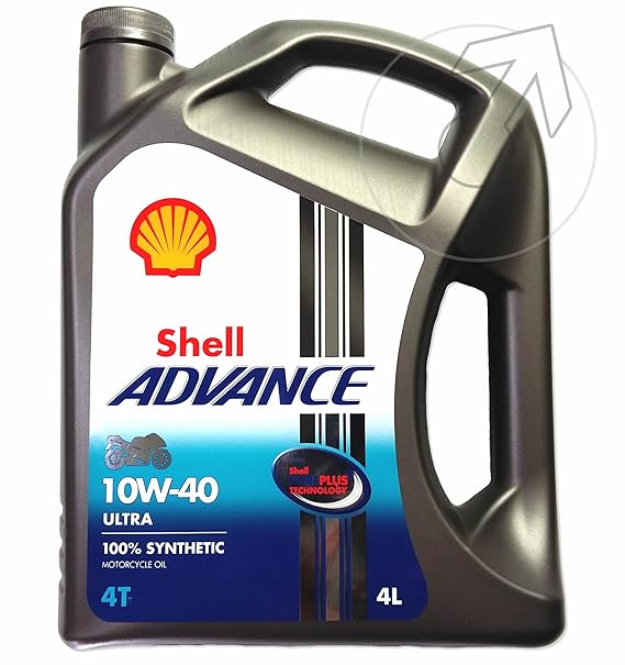Shell Advance Ultra 4T SAE 10W40 Fully Synthetic 4L Litres Engine Oil 4 ...