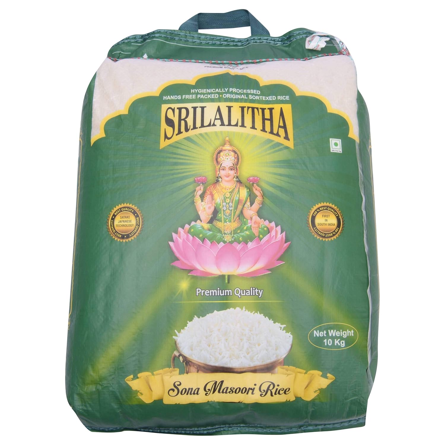 Srilalitha Sona Masoori Rice Green Bag, 10Kg: Amazon.in: Grocery ...