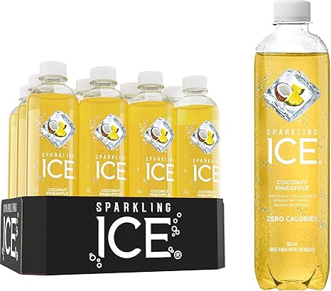 Sparkling Ice Coconut Pineapple Sparkling Water, Zero Sugar, Zero Calories, 503mL Bottles (Pack ...