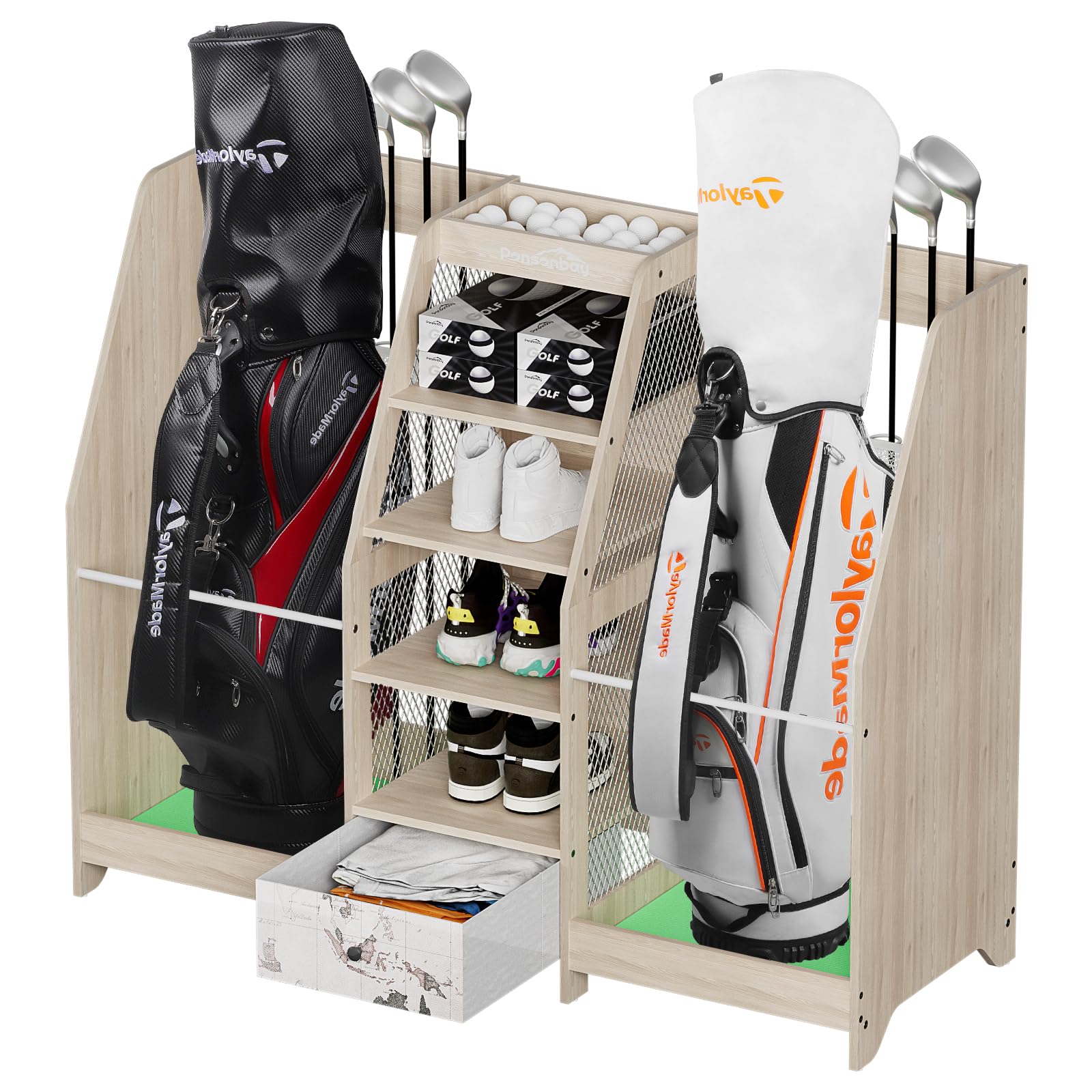 Mua Wooden Golf Bag Organizer for Garage Easy Assembled Golf Bag ...