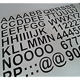 Pack of 90 x 1" (25mm) Black Vinyl Sticky Letters & Numbers , Self ...