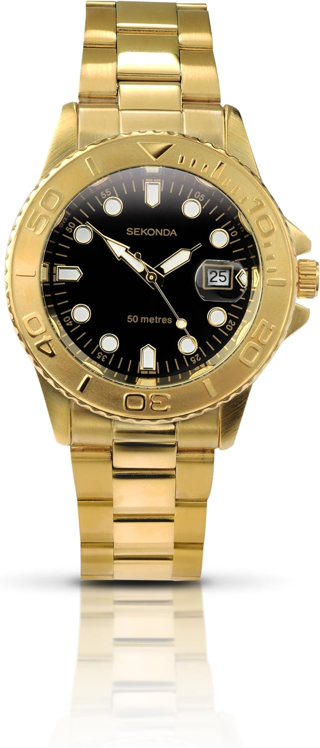 Sekonda Men's Gold Plated Sports Style Watch - 3131.27: Amazon.co.uk ...