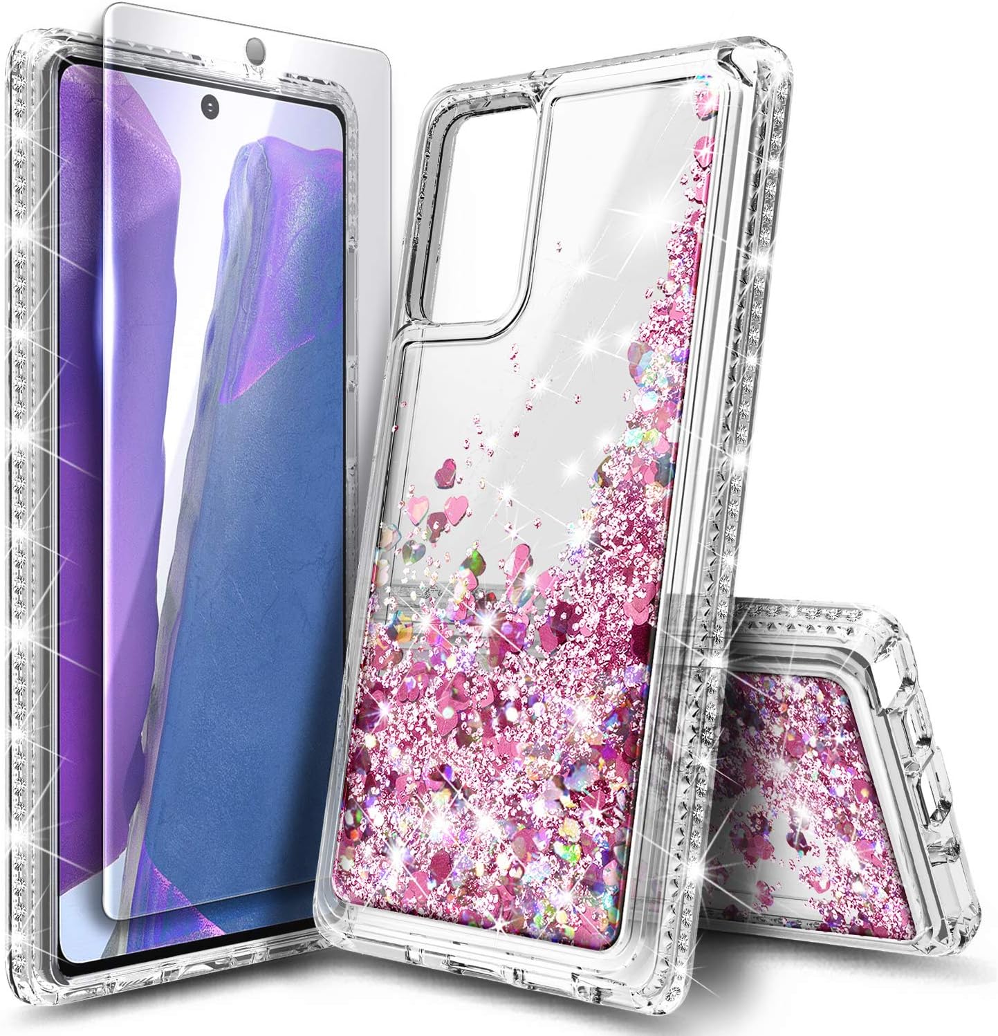 Amazon.com: E-Began Case for Samsung Galaxy Note 20 5G with Tempered Glass Screen Protector ...
