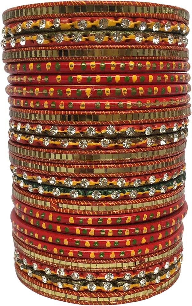 Buy TUKU'S WORLD MUZAFFARPUR FAMOUS LAH/LAC LAHTHI ( BANGLE) SET FOR ...