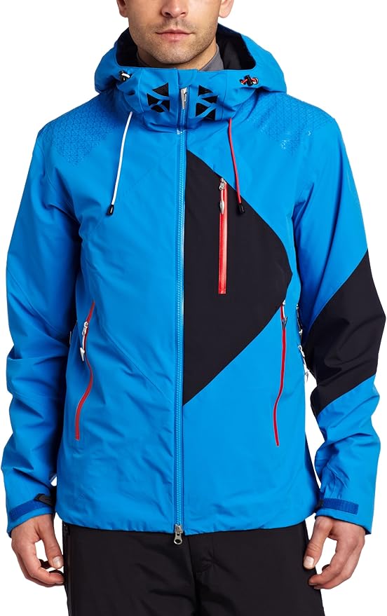 Amazon.com : Spyder Men's Eiger Jacket, Collegiate/Black/Volcano, Large ...