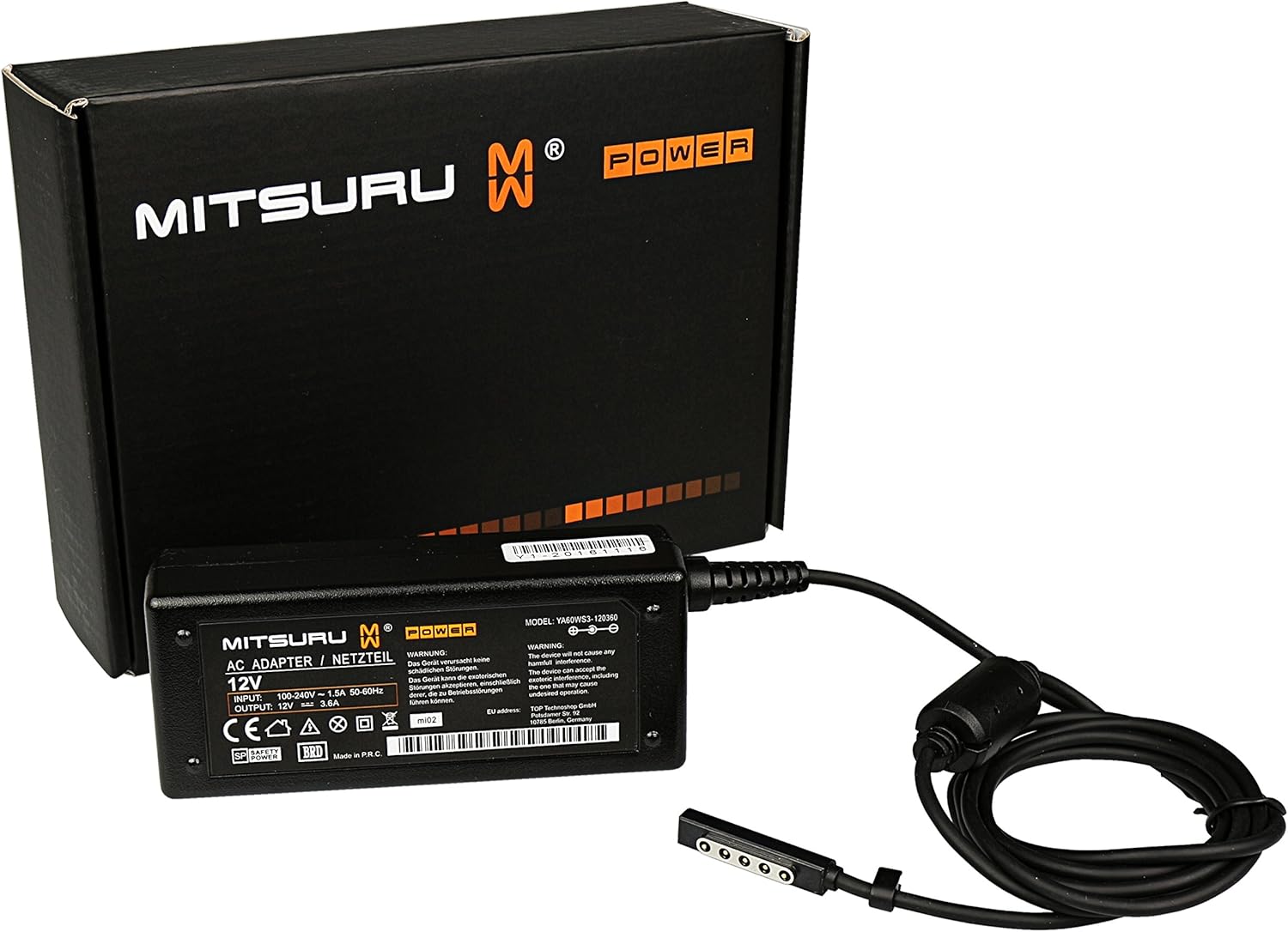 Mitsuru® 43W 12V AC Adapter Laptop Charger for Microsoft Surface 1/2 ...