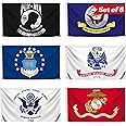 Amazon.com : 2x3 Feet Single Sided Polyester Military Flags with 2 Grommets Set of Five Branches ...