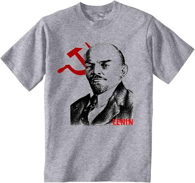 Teesquare1st Men's VLADIMIR LENIN SOVIET UNION GreyTshirt: Amazon.co.uk ...