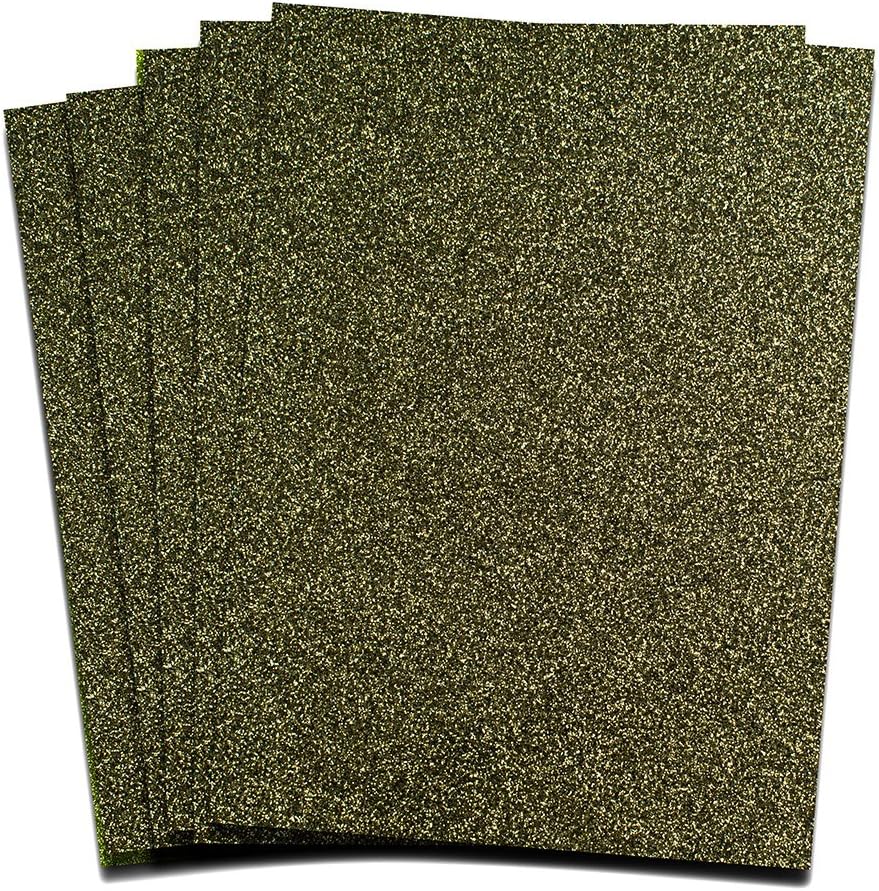Amazon.com: Rozzy Crafts - Olive Glitter Heat Transfer Vinyl (HTV) - 5 ...