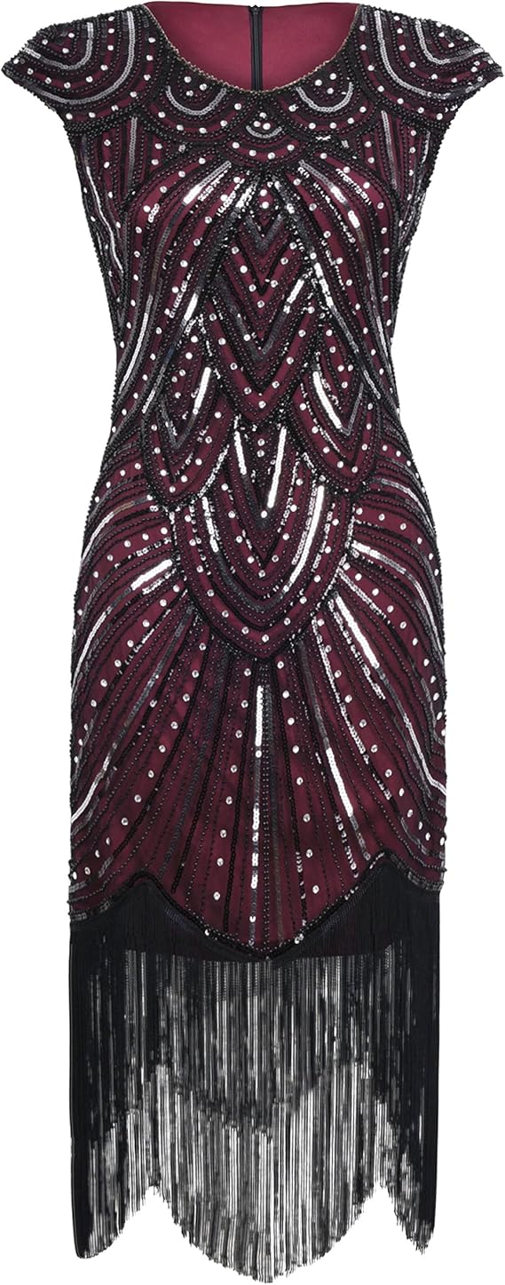 Amazon.com: PrettyGuide Women's 1920s Flapper Dress Crystal Sequin ...