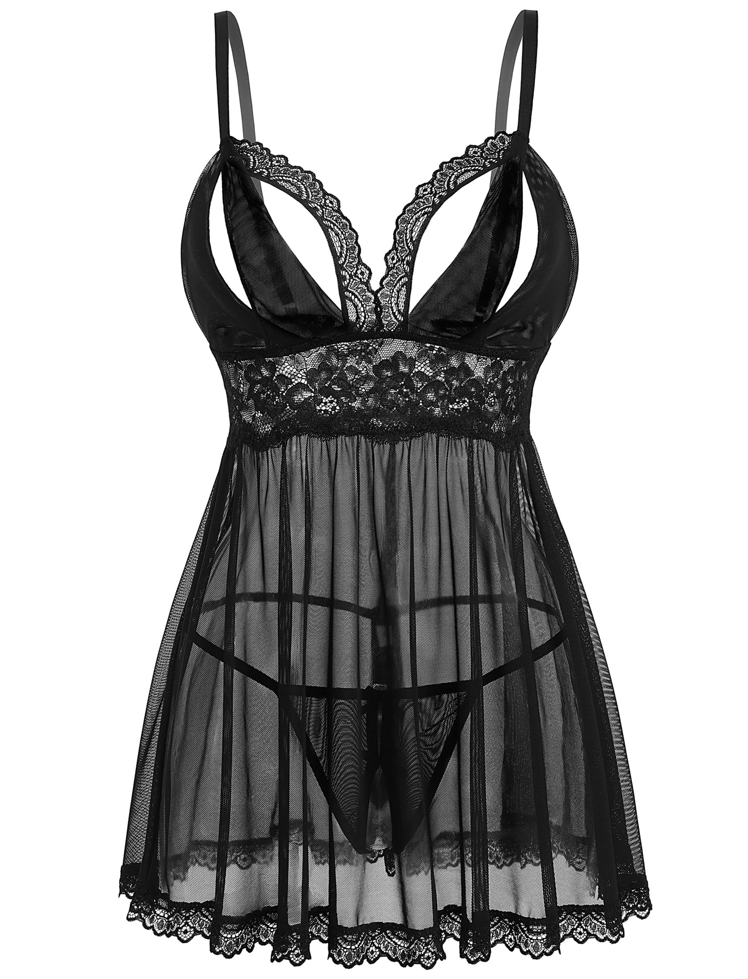 Avidlove Sexy Lace Babydoll Lingerie for Women Sleepwear Nightdress ...