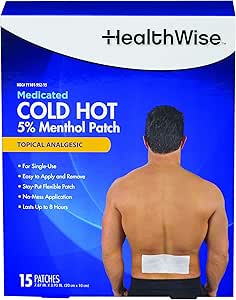Amazon.com: HealthWise 5% Menthol Cold/Hot Medicated Patch, 15 Count ...