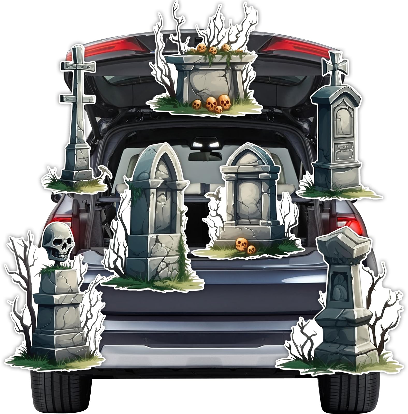 Halloween Trunk or Treat Car Decorations Kit Tombstone Halloween Decor ...
