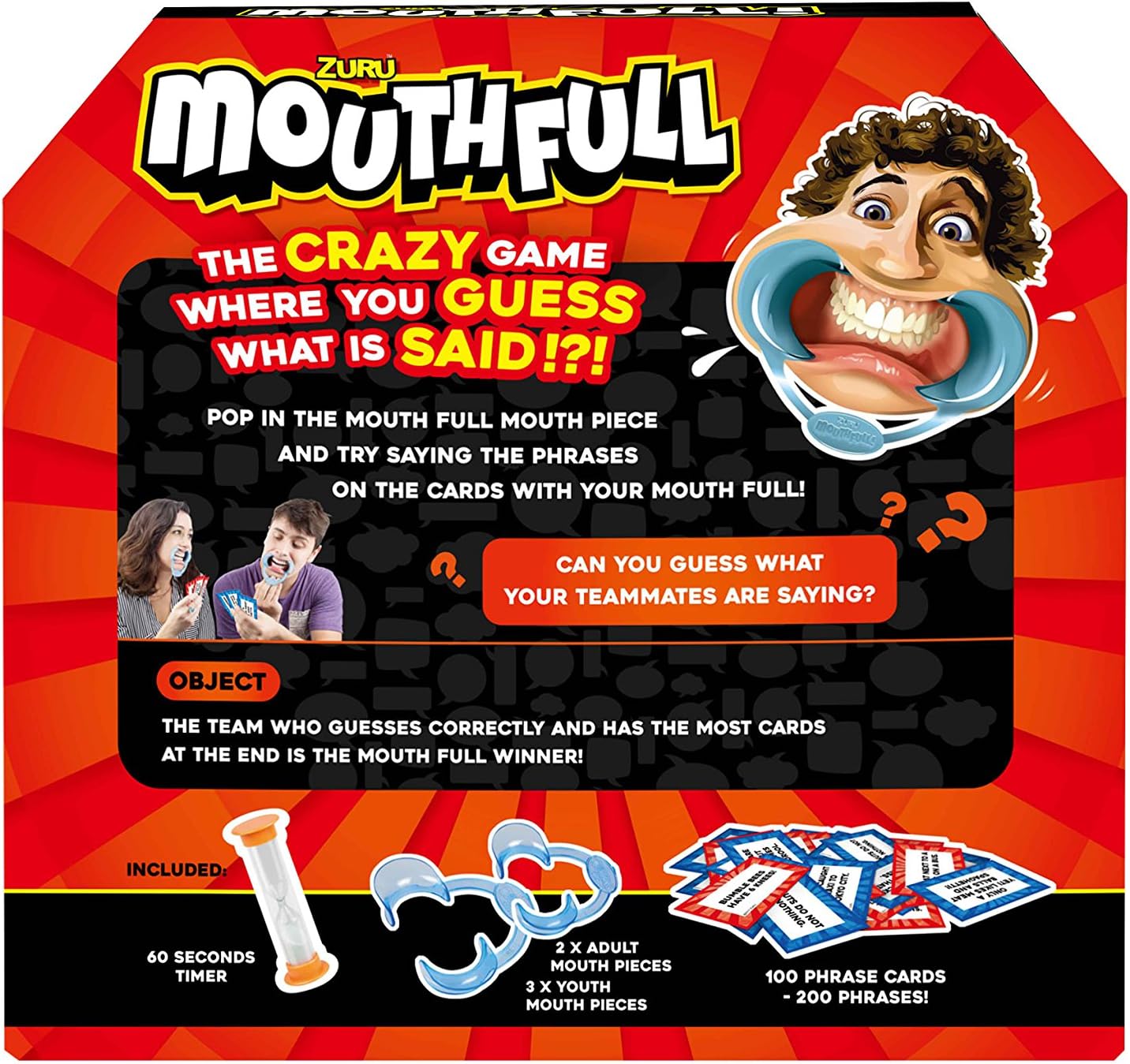 Zuru 6402 Mouth Full Family and Party Game for Young and Old, 5 ...