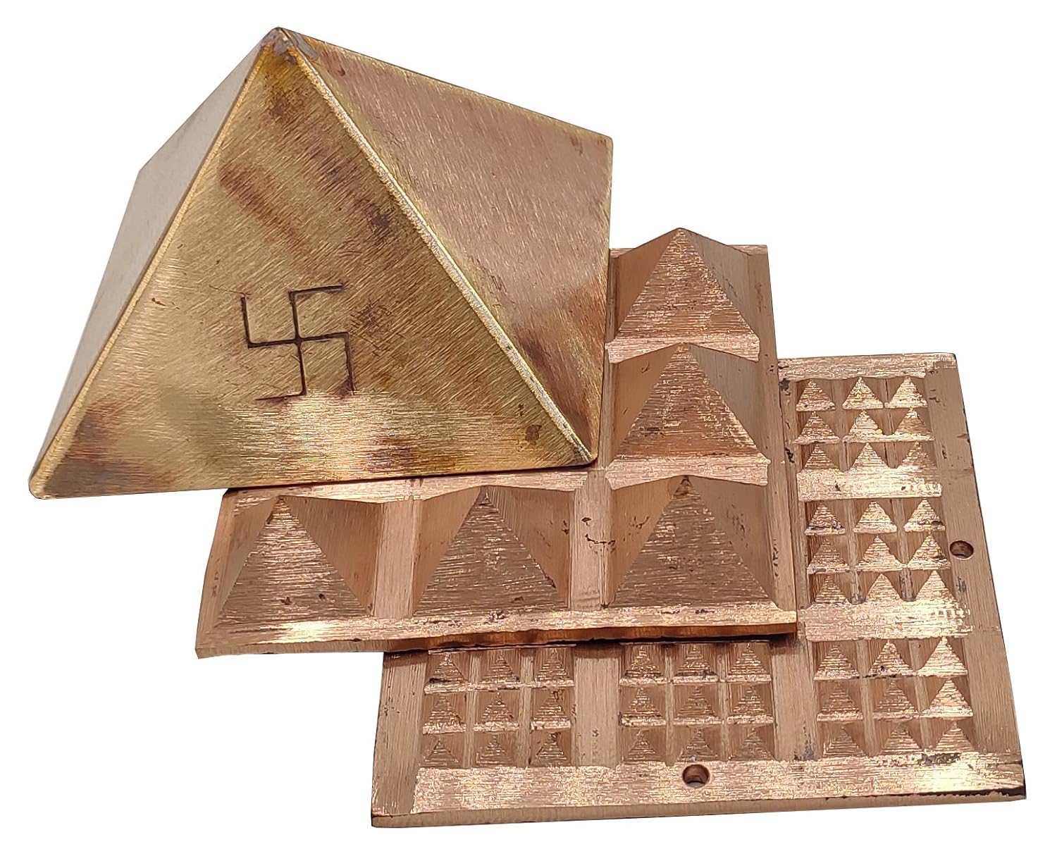 Buy Plusvalue Copper Pyramid Set (4 Inch, Copper) Online at Low Prices ...