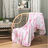 Amazon.com: Frienda Preppy Throw Blanket Pink Smile Face Blanket Cute ...