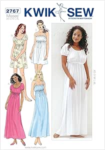 Amazon.com: Kwik Sew K2767 Nightgowns Sewing Pattern, Size XS-S-M-L-XL ...