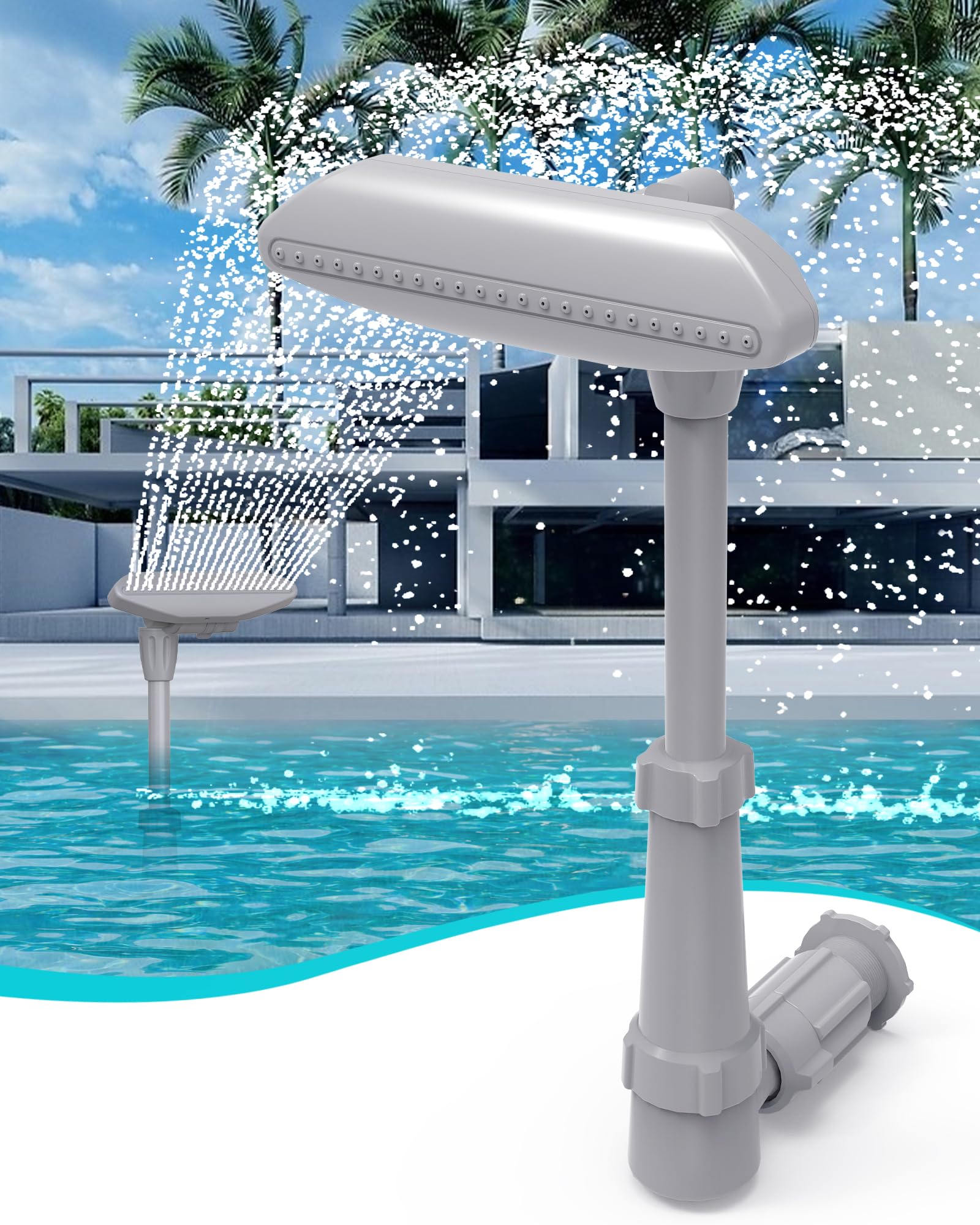 Pool Fountain Above In-Ground Pools - Auto Up&Down Swing Pool Sprayer ...