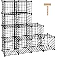 Amazon.com: SUPER DEAL Metal Wire Cube Storage Organizer, 12 Cubes DIY ...