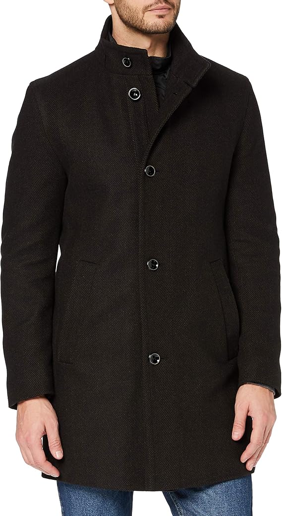 Bugatti Men's Wool Coat: Amazon.co.uk: Clothing