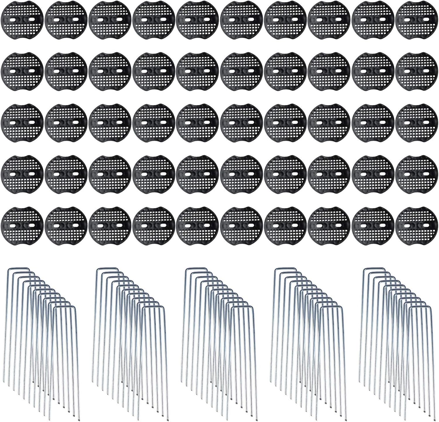 Color Metal Garden Pegs, Ground Pegs for Netting for Securing Weed ...