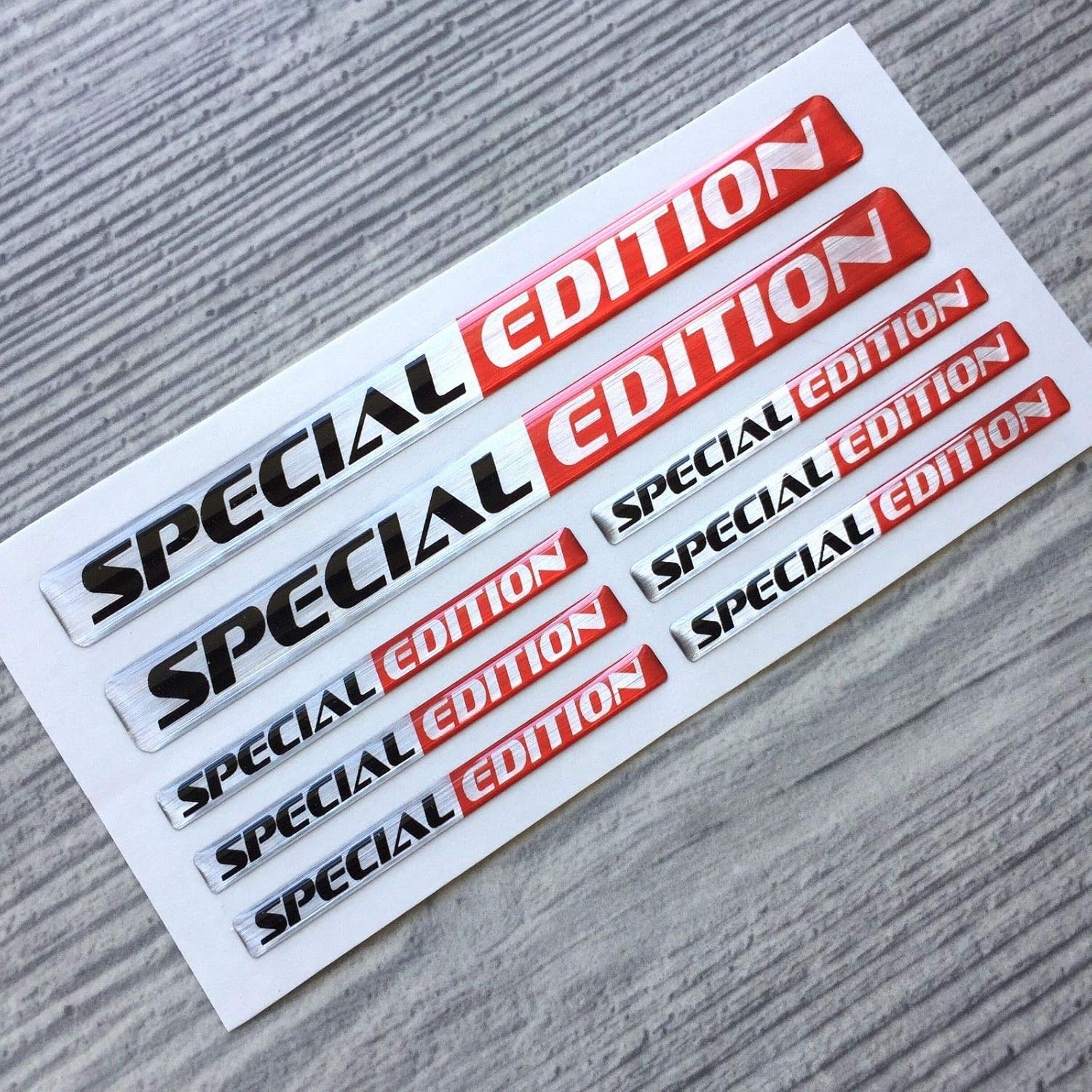 Amazon.com : 8pc Red Special Edition Limited 3D Emblem Decal Stickers ...