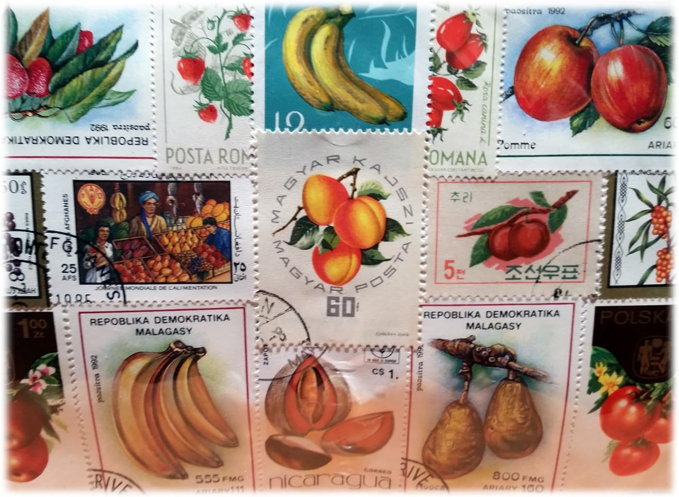 Artistic Fruit and Vegetable Stamps, World, Worldwide Collectable Set ...
