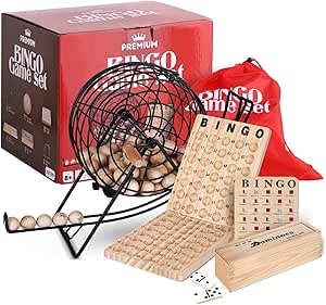 Amazon.com: Professional Deluxe Bingo Game Set – Bundle with Dominoes ...