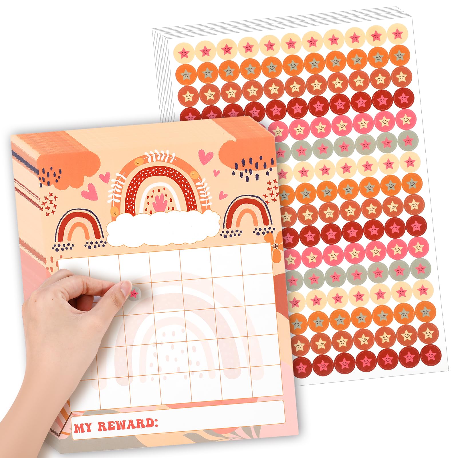 Mua 50 Pack Reward Sticker Chart for Kids, 1760 Star Sticker 8x10 inch ...