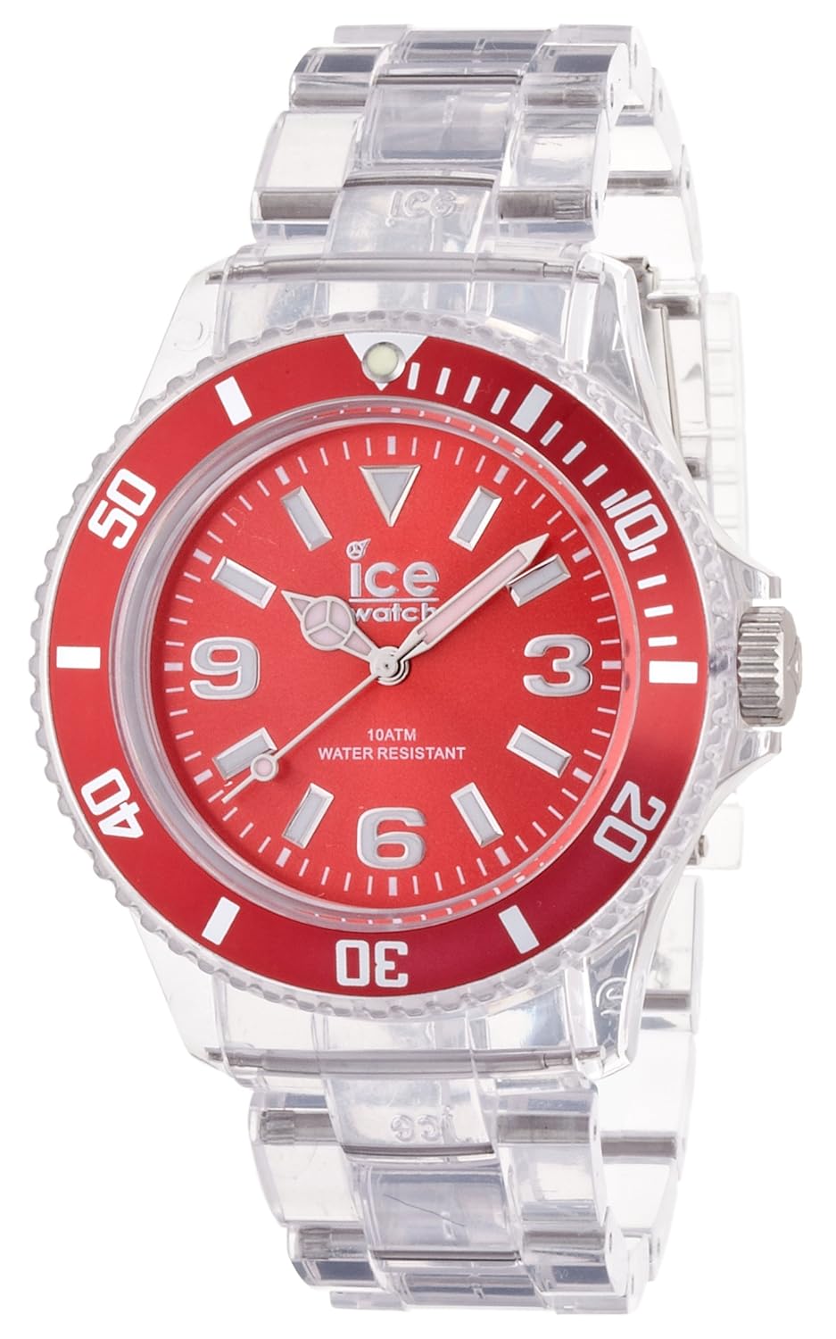 Ice-Watch Unisex Quartz Watch with Red Dial Analogue Display and ...