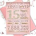 Amazon.com : 15th Birthday Card, TSVATE Gifts for 15 Year Old Girl ...