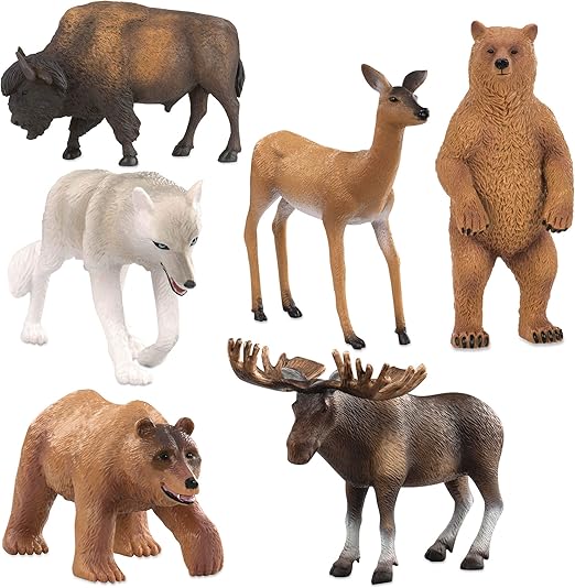 Terra by Battat – North American Animals Set – Realistic Animal Toys ...