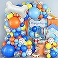 Amazon.com: Dog Paw Balloon Arch, 105 Pcs Blue and Orange Paw Print Balloons Garland Kit, Big ...