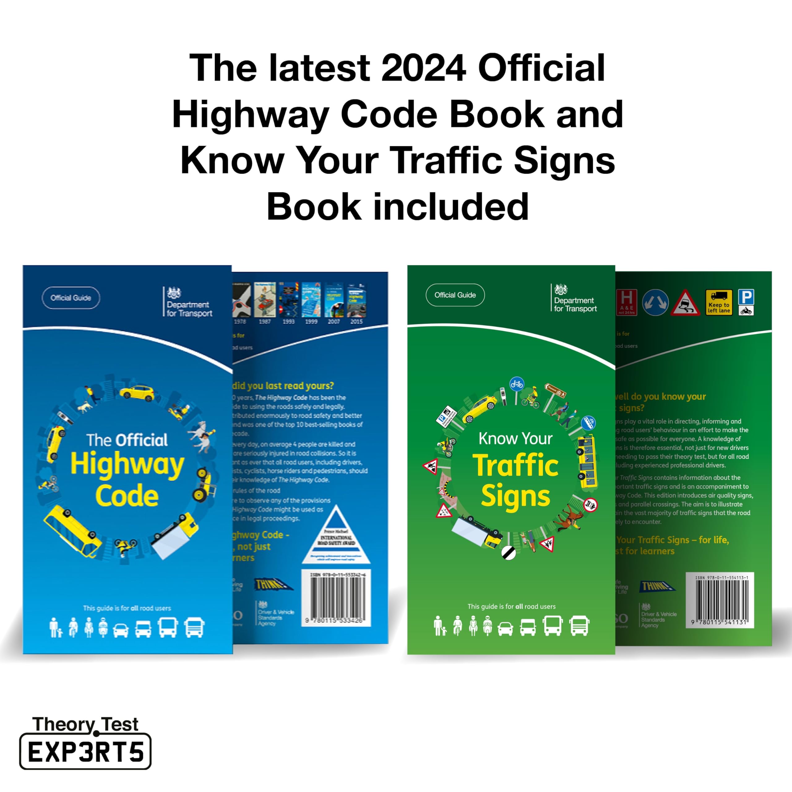 Mua The Highway Code 2024 UK + Know Your Traffic Signs 2024 UK + 128 Road Signs Flash Cards 2024 ...