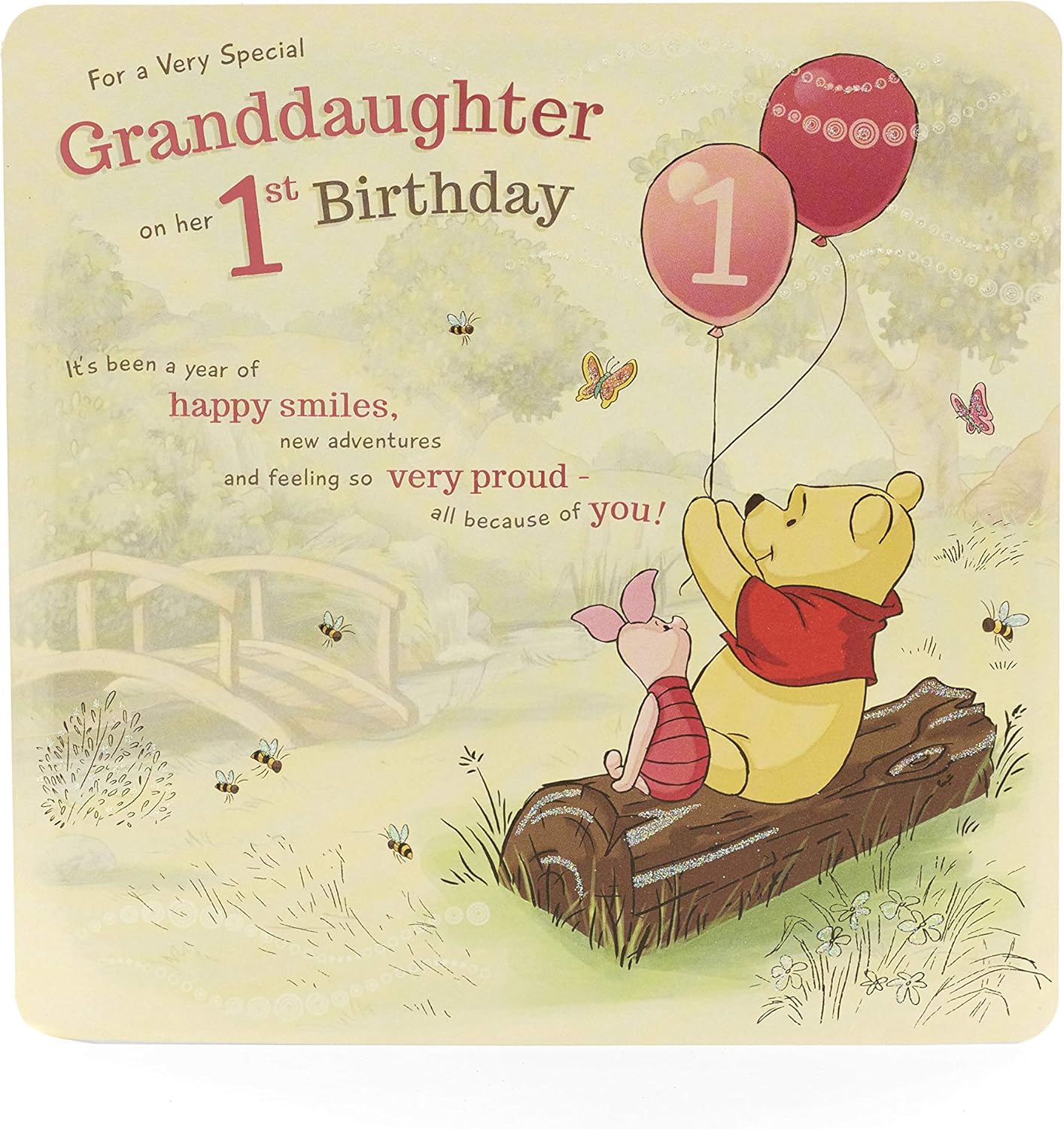 1st Birthday Card Granddaughter Age 1 Birthday Card For Granddaughter
