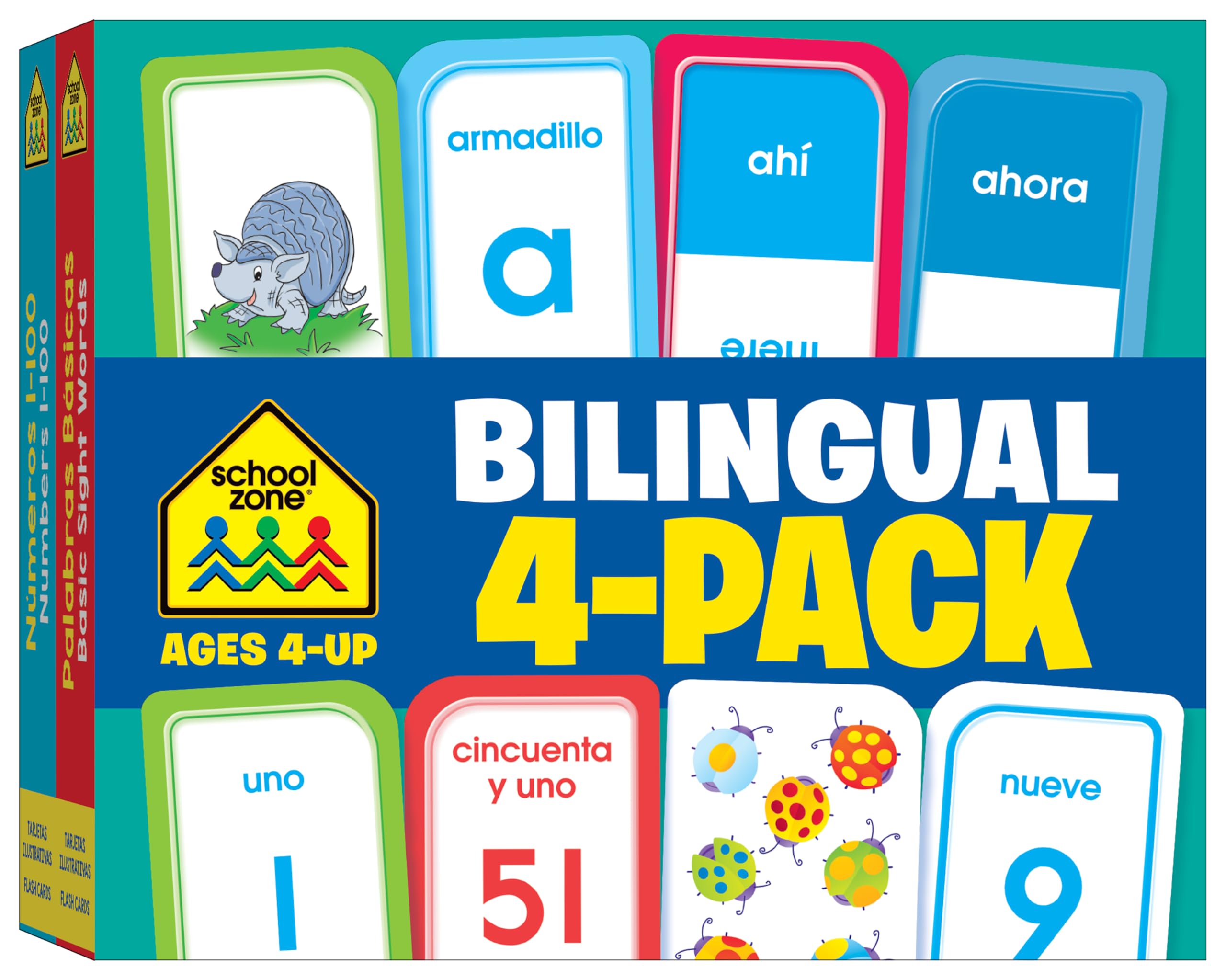 Mua School Zone Bilingual Spanish/English Flash Card Set: Tarjetas de ...