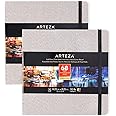 Amazon.com: ARTEZA Watercolor Sketchbook, 2-Pack, 68 Pages Each, 8.25x8 ...