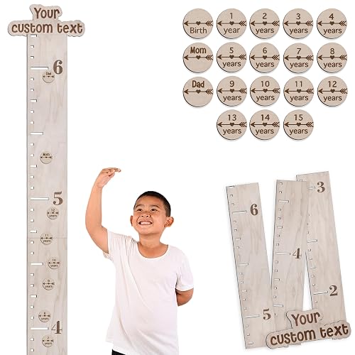 Personalized Wooden Growth Chart for Girls - Height Chart Unicorn for ...