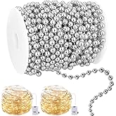 Amazon.com: 6mm/40ft String of Pearls with Fairy Lights, Pearl Garland ...