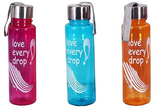 Mission pani plastics bottle set with ss belt cap is esuy to carry With ...